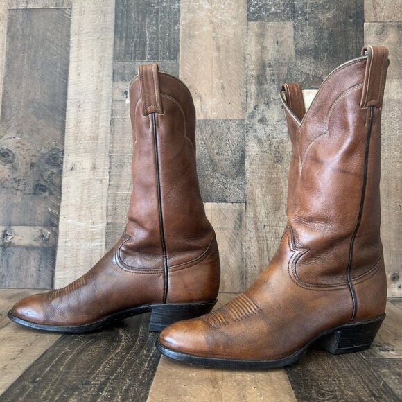 Tony Lama | Shoes | Tony Lama Gold Label Vintage Classic Brown Cowboy ...